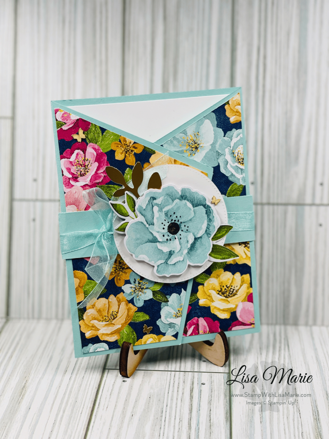 Angled Gate Fold - Lisa Marie Smith, Stampin' Up! Demonstrator